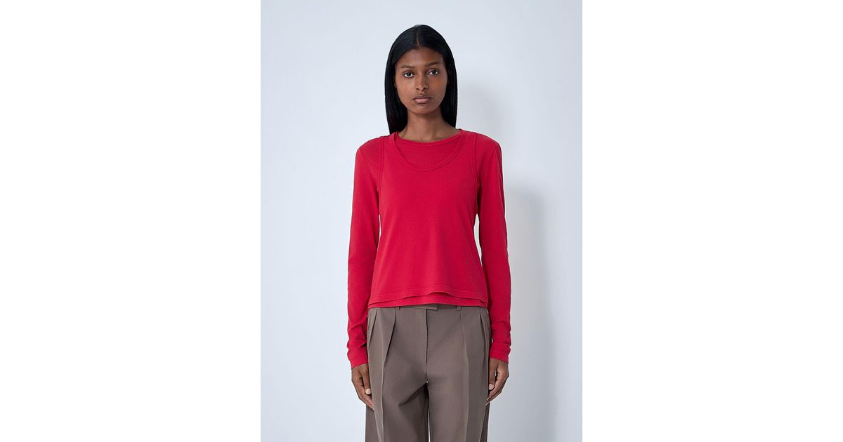 The Row Seruni T-Shirt in Red | Lyst