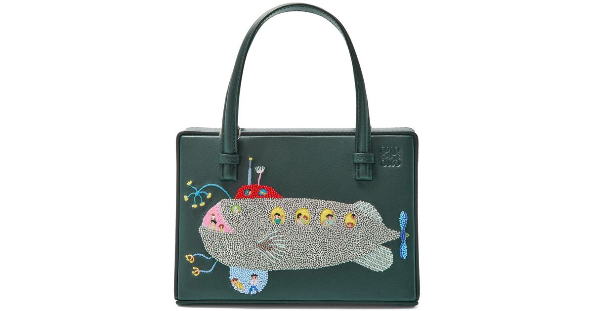 Loewe Submarine Small Postal Bag In Nappa Calfskin in Blue | Lyst UK