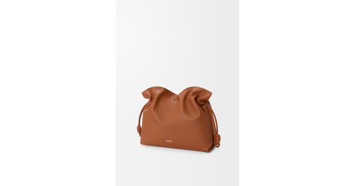 Loewe Large Flamenco Clutch in Brown | Lyst