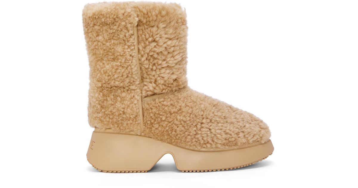 Loewe Luxury Wedge Boot In Shearling For Men in Natural for Men | Lyst