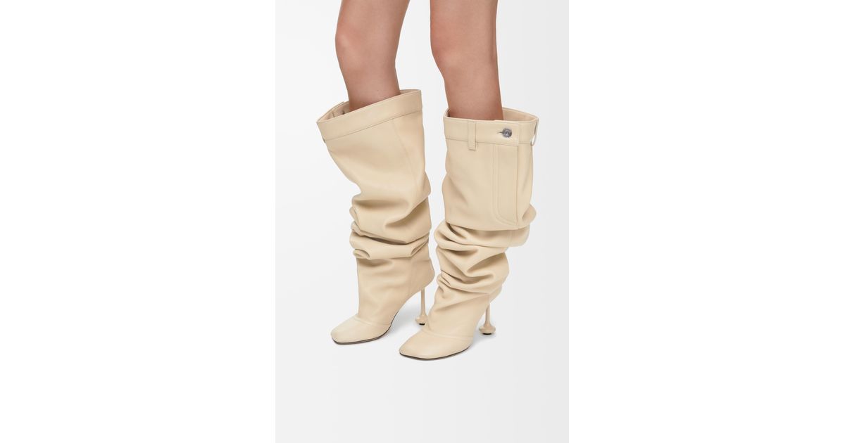 Loewe Luxury Toy Over The Knee Boot In Nappa Lambskin in Natural | Lyst