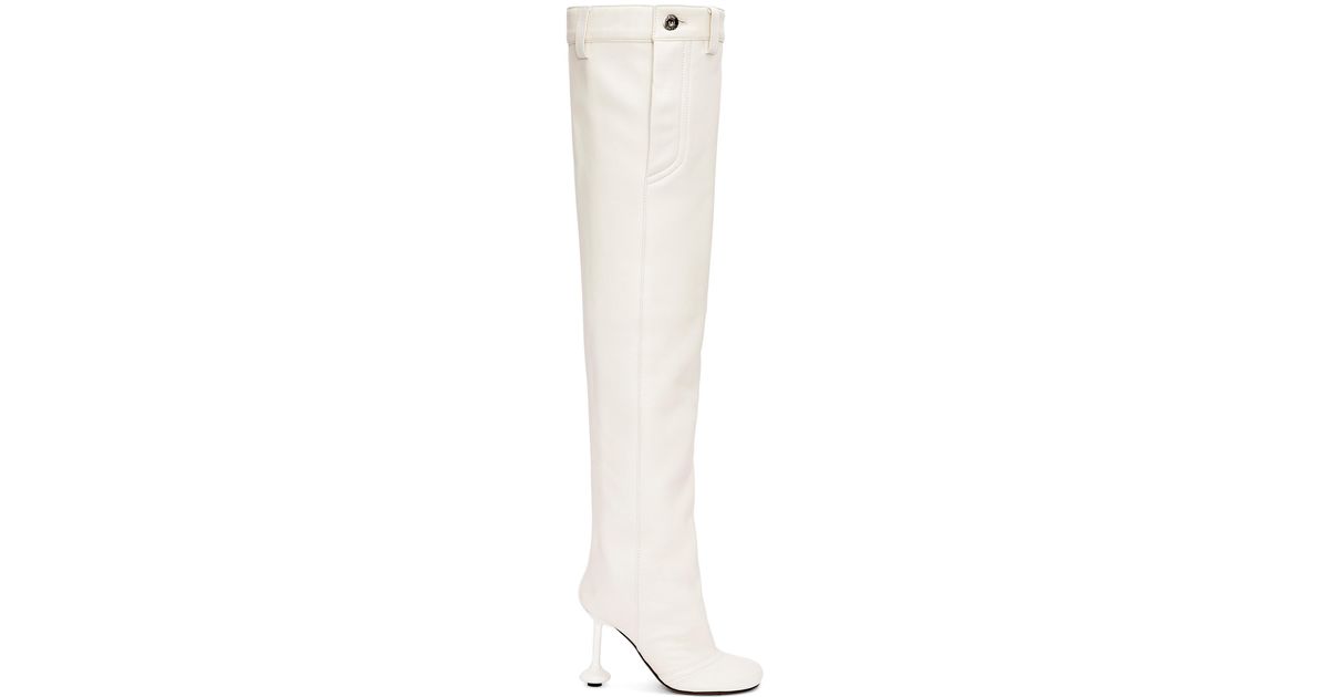 Loewe Toy Over The Knee Boot In Nappa Lambskin in White | Lyst