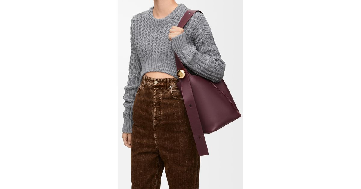 Loewe Minimalist Calfskin Bucket Bag in Red | Lyst