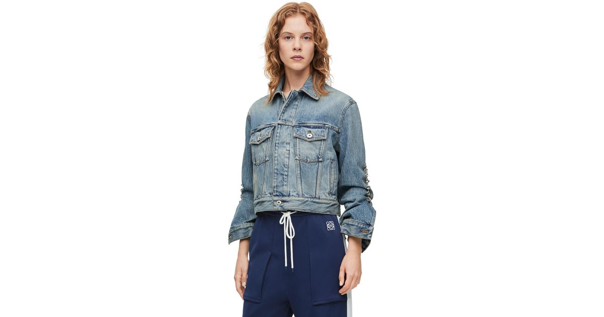 Loewe Chain Denim Jacket in Blue | Lyst