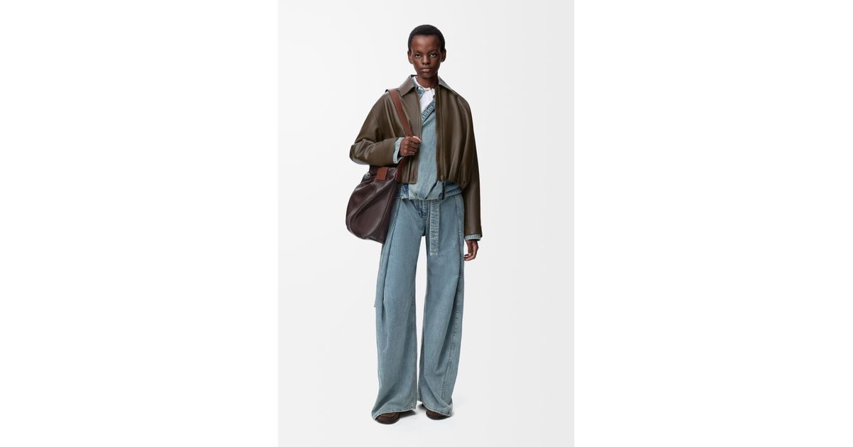 Loewe Draped Jacket in Blue | Lyst