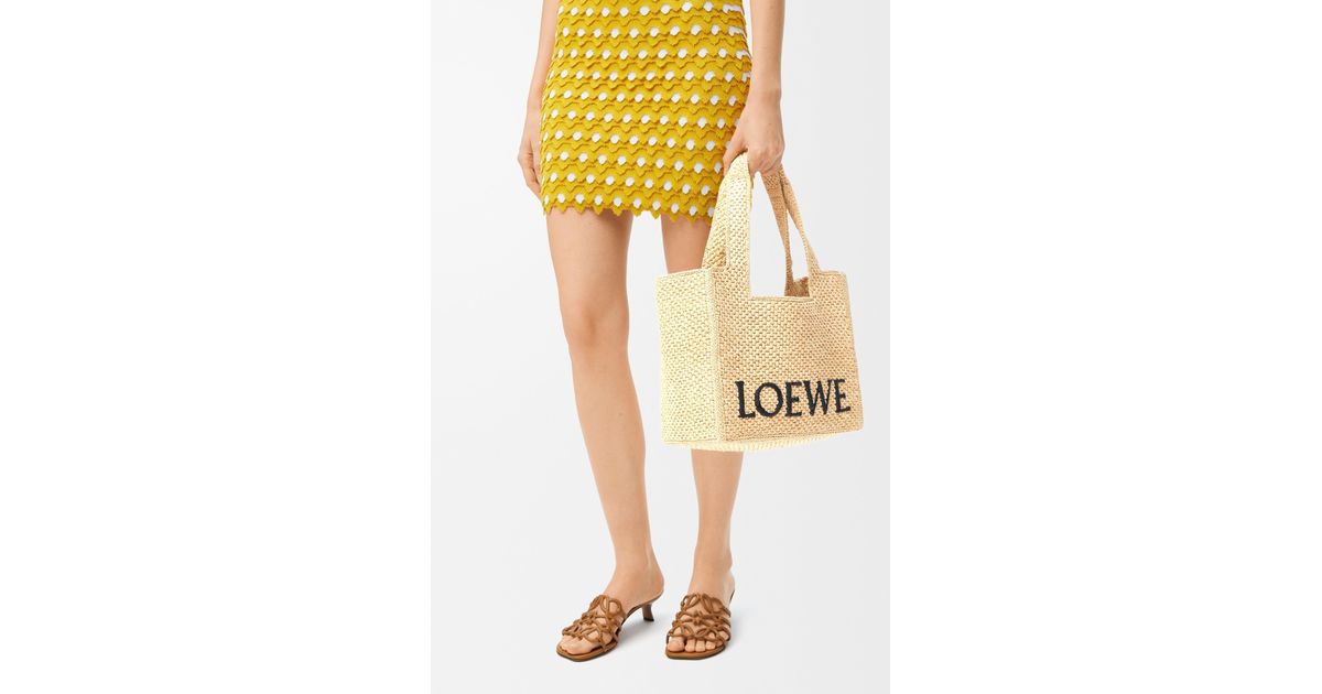 Loewe Medium Font Tote in Blue | Lyst