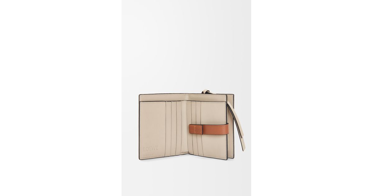 Loewe Compact Zip Wallet in Natural | Lyst
