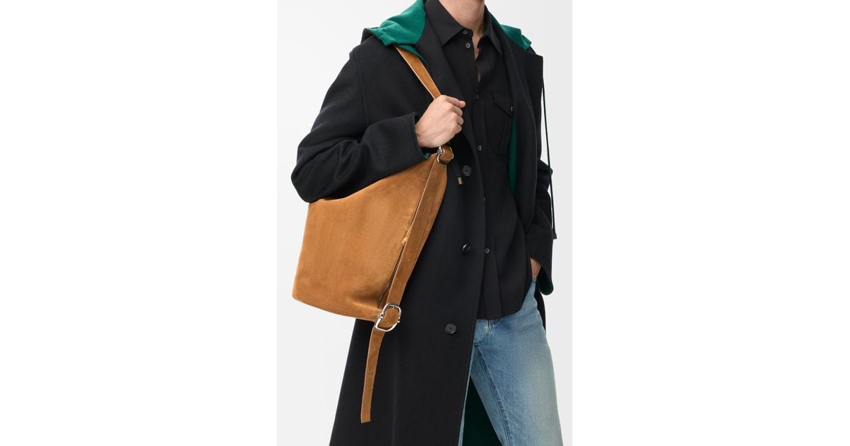 Loewe Medium Loop Bucket in Black for Men | Lyst