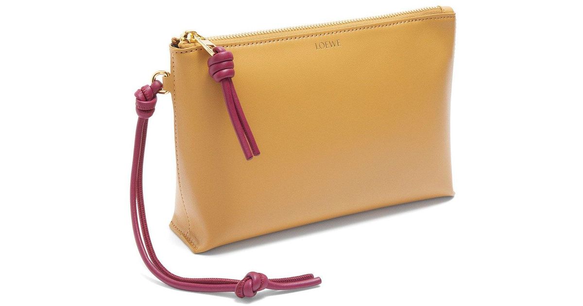 Loewe Knot T Pouch In Shiny Nappa Calfskin | Lyst