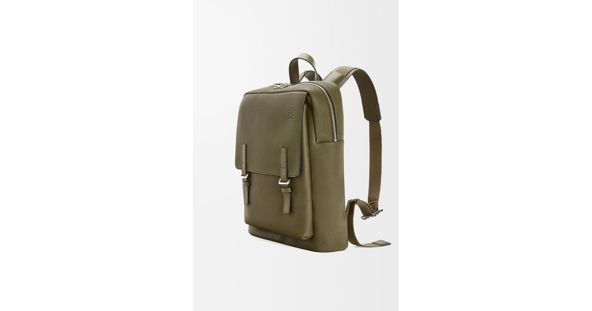 Loewe Luxury Military Backpack In Soft Grained Calfskin in Green for ...