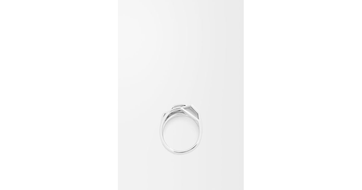 Loewe Luxury Stacked Ring In Sterling Silver in Metallic | Lyst