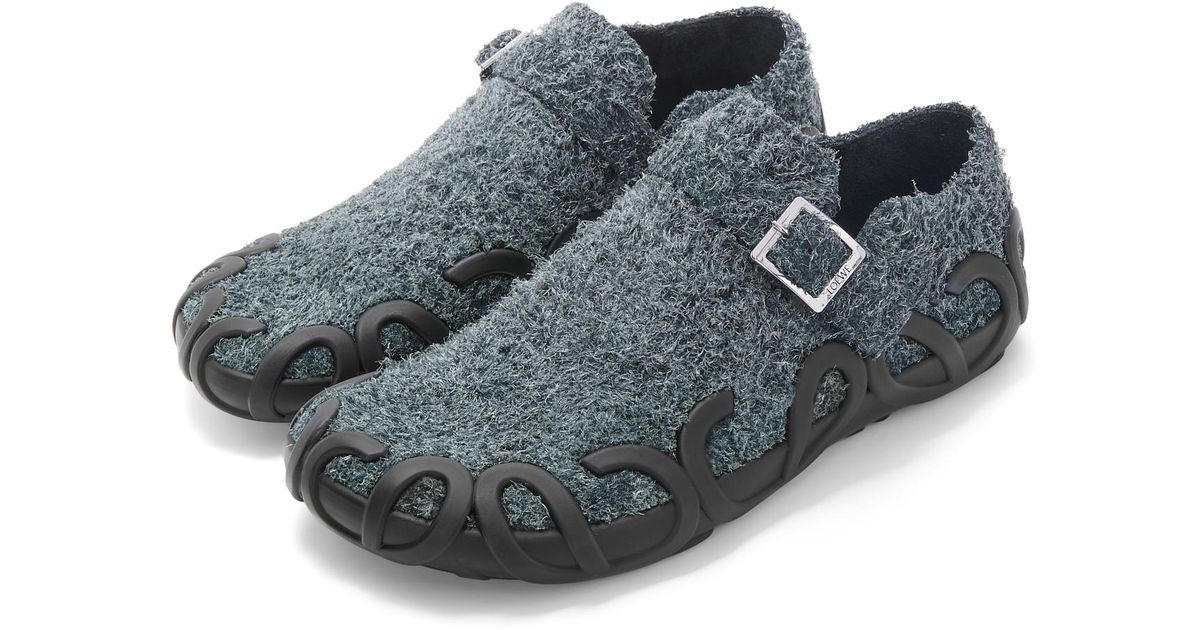 Loewe Luxury Rise Loafer In Brushed Suede in Gray | Lyst