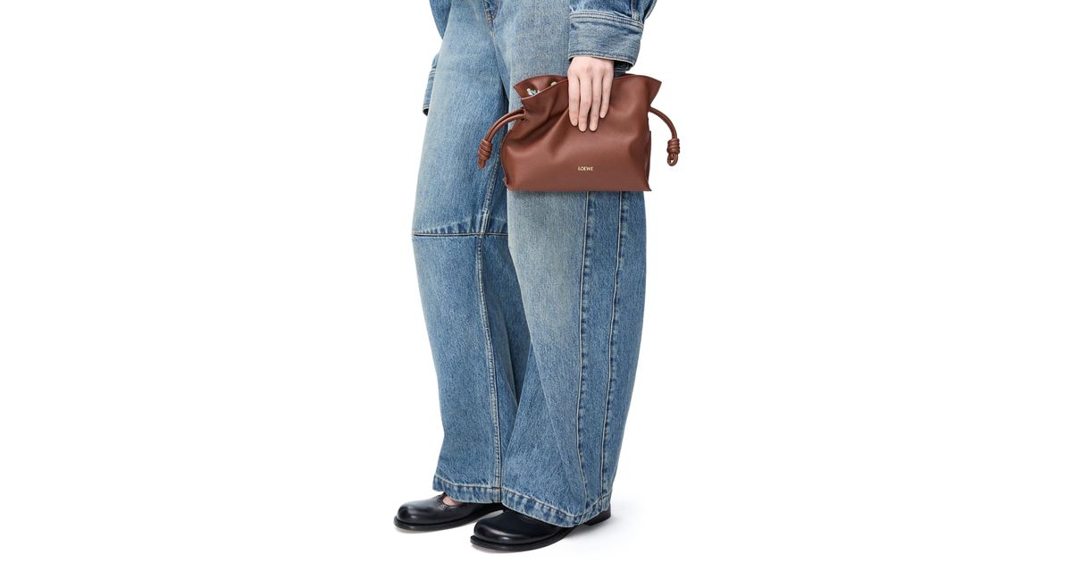 Loewe Luxury Hamster Mini Flamenco Clutch In Nappa Calfskin in Blue | Lyst