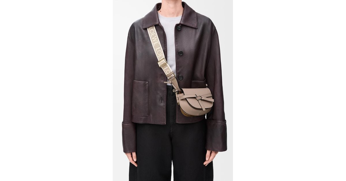 Loewe Mini Gate Dual Bag in Black | Lyst