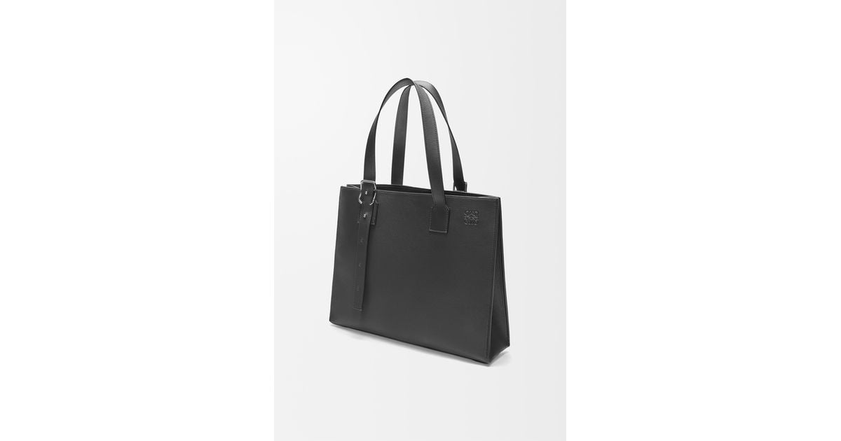 Loewe Buckle Horizontal Tote in Black for Men | Lyst