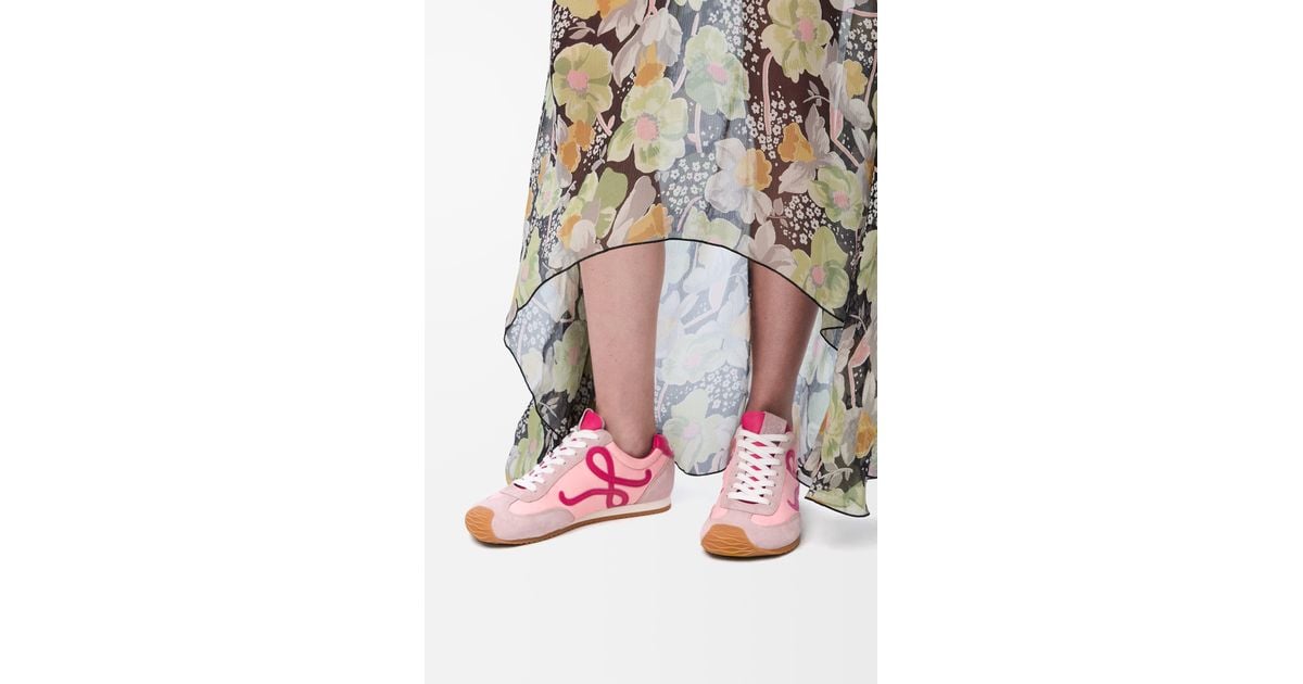 Loewe Luxury Ballet Runner 2.0 In Nylon And Calfskin in Pink | Lyst