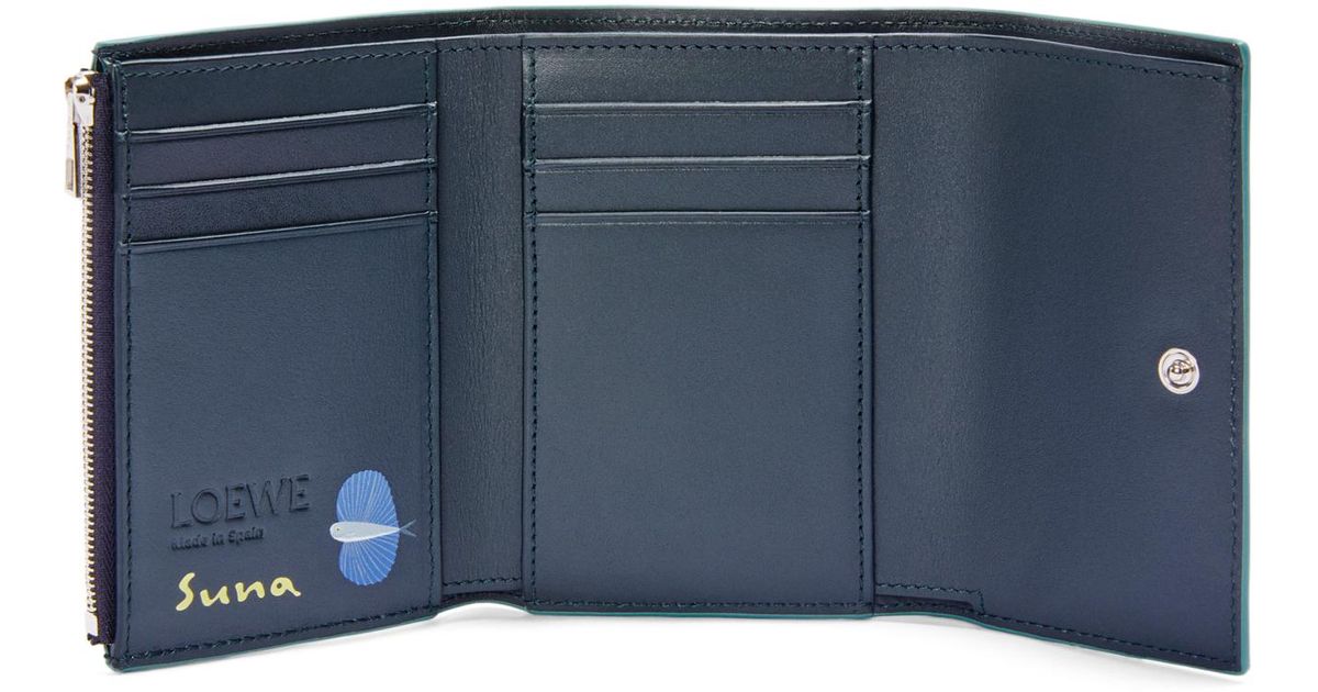 Loewe Squid Small Vertical Wallet In Nappa Calfskin in Blue | Lyst