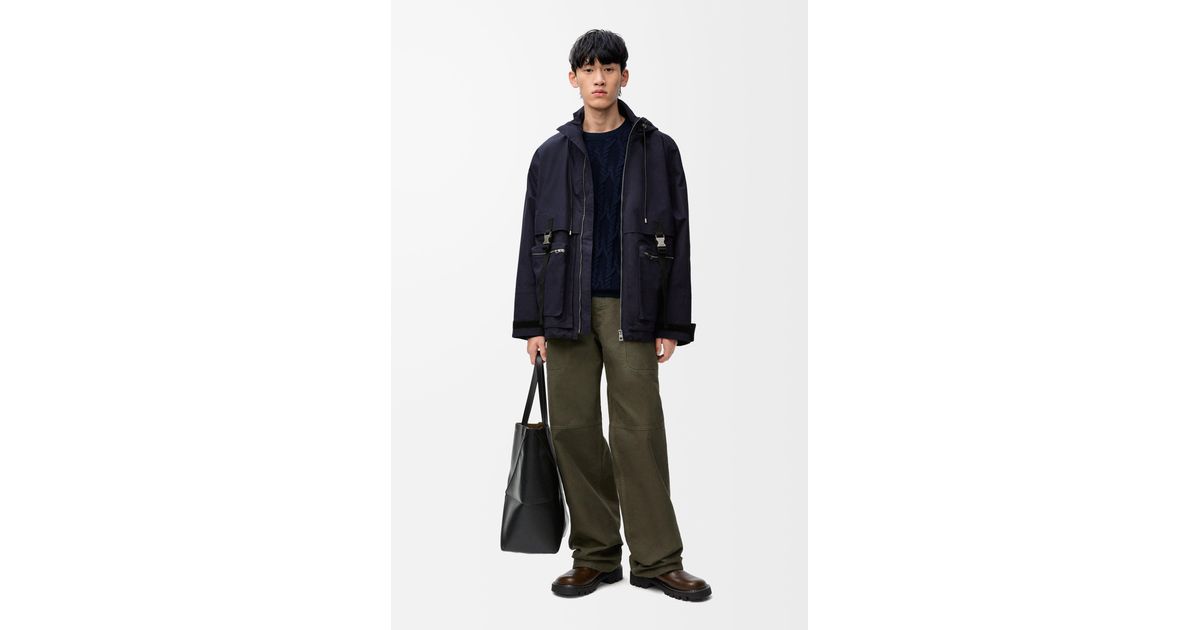 Loewe Luxury Parka In Cotton in Blue for Men | Lyst