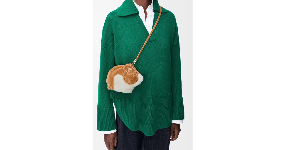 Loewe Hamster Bag In Shearling | Lyst