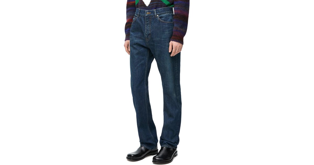 Loewe Luxury Straight Leg Jeans In Denim For in Blue for Men | Lyst