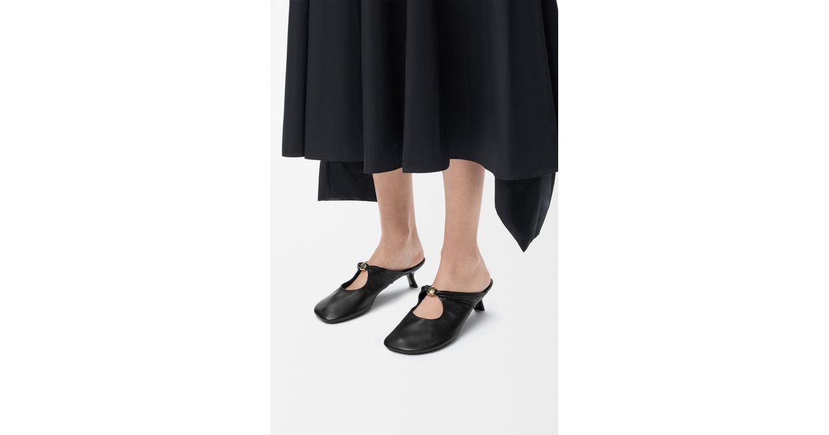 Loewe Pebble Soft Mule in Black | Lyst