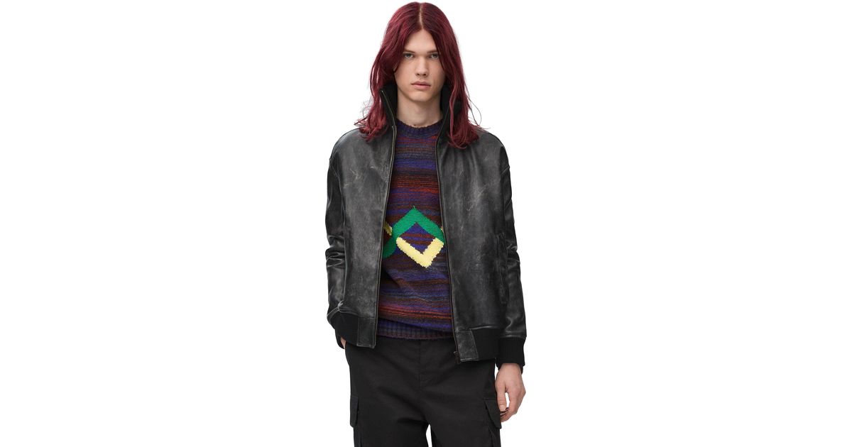 Loewe Zip-up Jacket In Nappa Lambskin for Men | Lyst