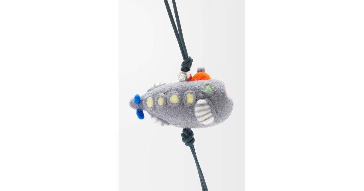 Loewe Luxury Submarine Charm In Felt And Calfskin in Gray | Lyst