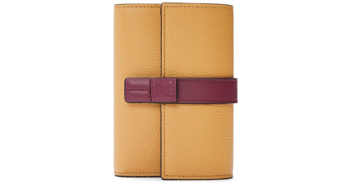 Loewe Small Vertical Wallet In Soft Grained Calfskin in White | Lyst UK