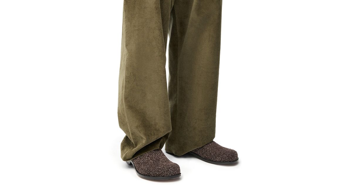 Loewe Luxury Campo Chelsea Boot In Brushed Suede in Green for Men | Lyst