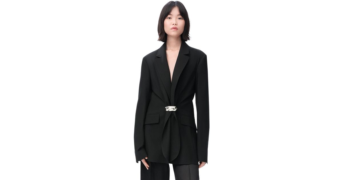 Loewe Tailored Jacket In Wool in Black | Lyst