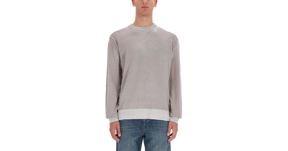 DIESEL Klarenceb Jersey in Gray for Men | Lyst