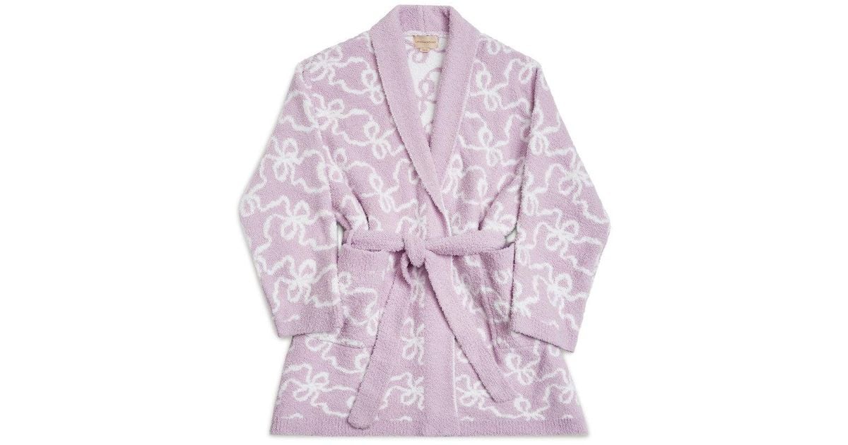 LoveShackFancy Indie Teddy Bow Print Bath Robe For in Pink | Lyst