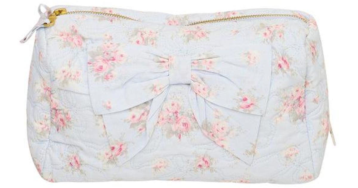 LoveShackFancy Octavia Floral Cosmetic Bag For in White | Lyst