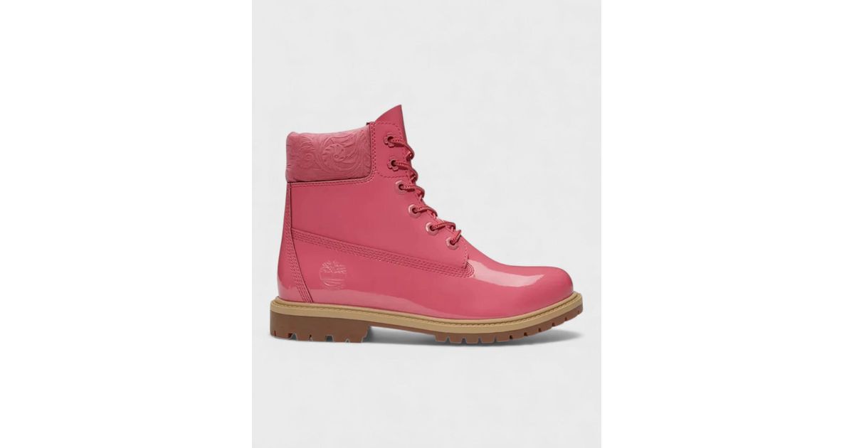Timberland Premium 6-Inch Waterproof Boot in Pink | Lyst UK