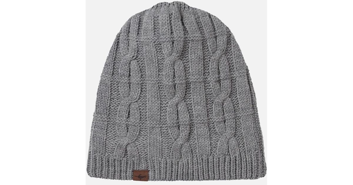 SealSkinz Blakeney Waterproof Cold Weather Cable Knit Beanie in Grey ...
