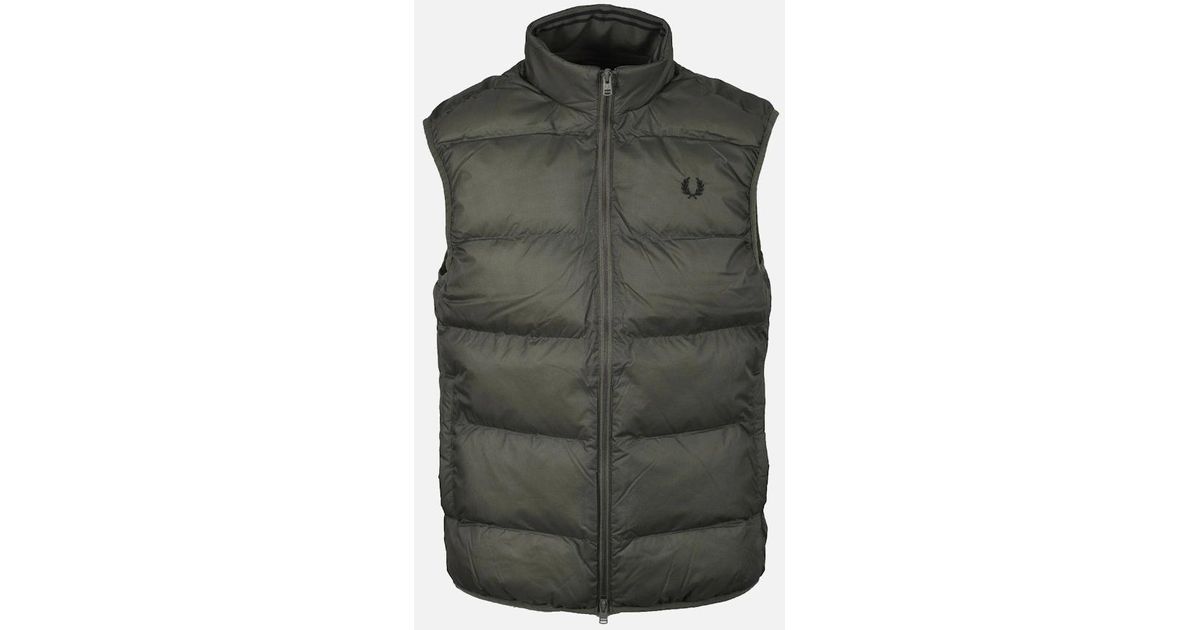Fred Perry Insulated Gilet Laurel Wreath in Green for Men | Lyst UK