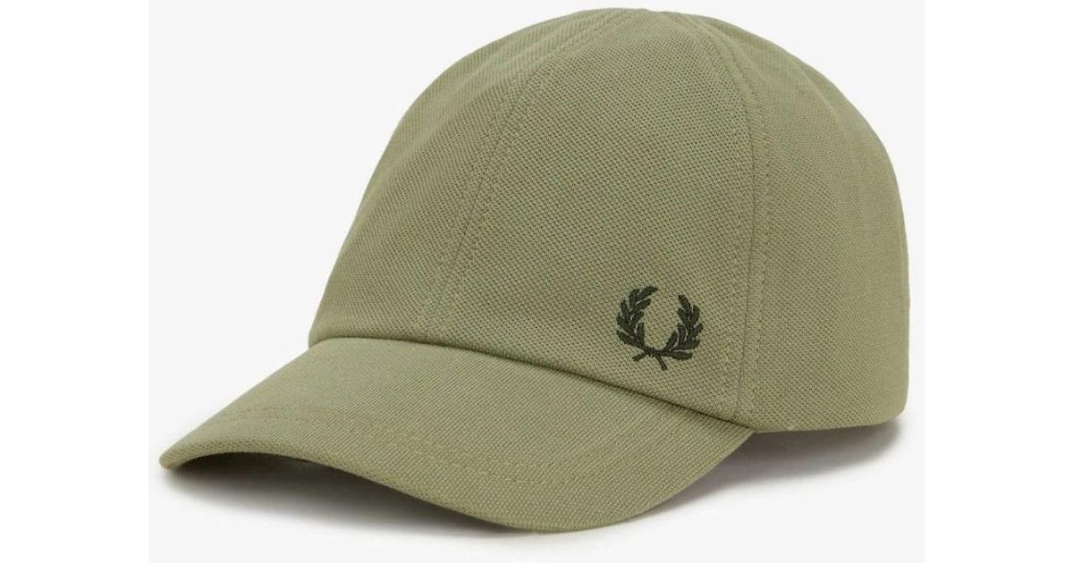 Fred Perry Classic Piqué Cap in Green for Men | Lyst UK