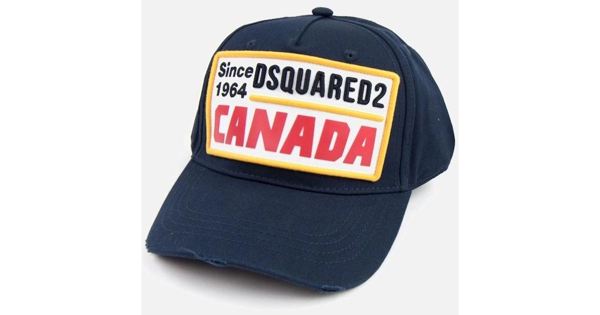 DSquared² Patch Embroidered Canada Baseball Cap in Blue for Men | Lyst UK