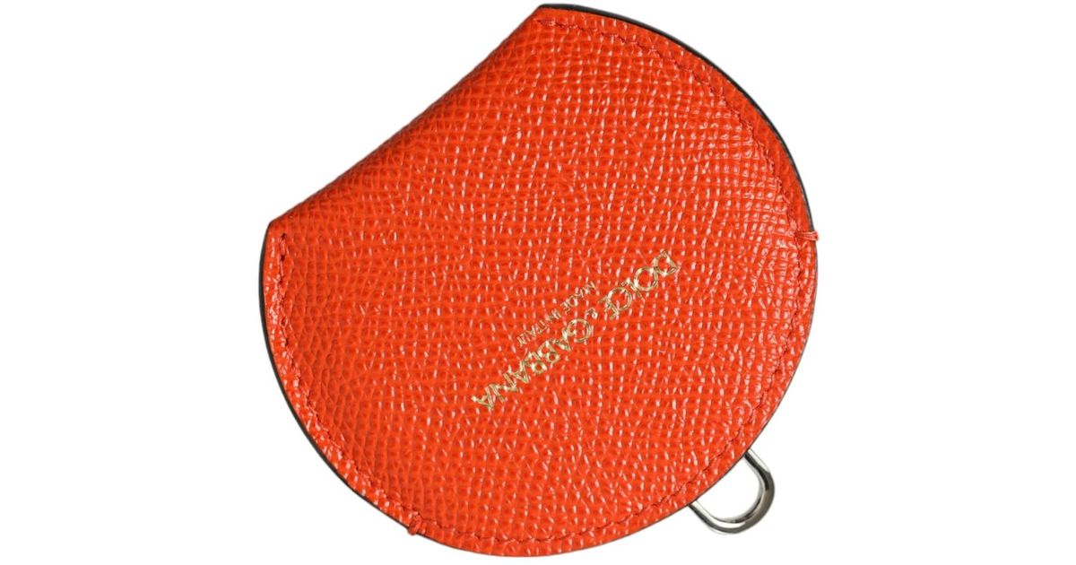 Dolce & Gabbana Authentic Leather Hand Mirror Holder With Logo Details ...