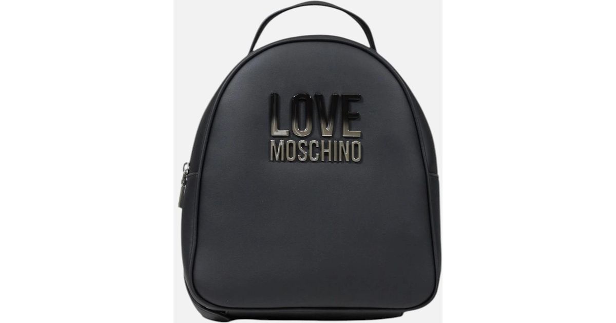 Love Moschino Zip Fastening Rucksack With Inside Pockets in Black | Lyst UK