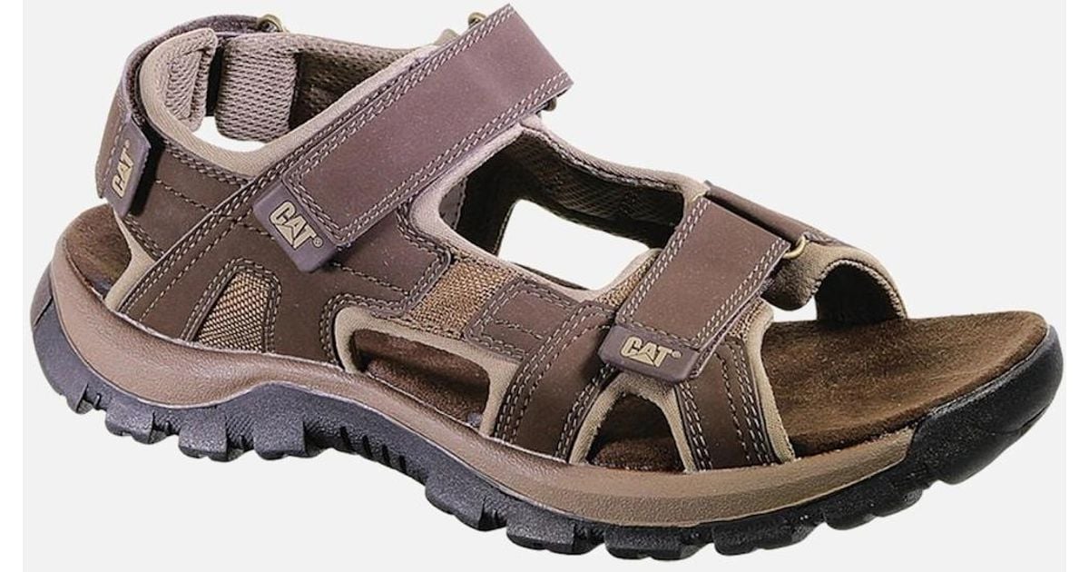 Caterpillar Cat Giles Full Grain Leather Sandals in Brown for Men | Lyst UK