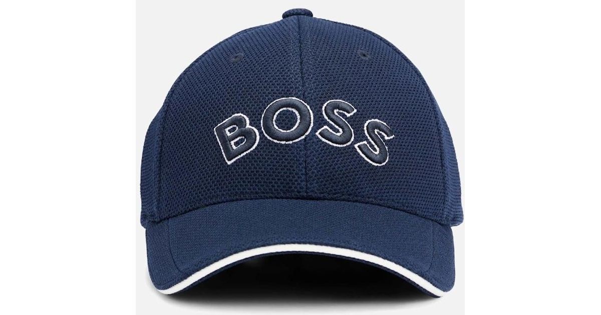 BOSS Embroidered Logo Cap in Blue for Men | Lyst UK