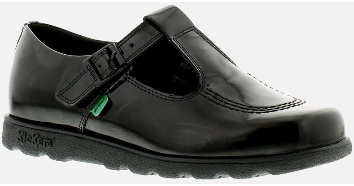 Kickers Shoes Work School Fragma T Bar Buckle Uk Size in Black | Lyst UK
