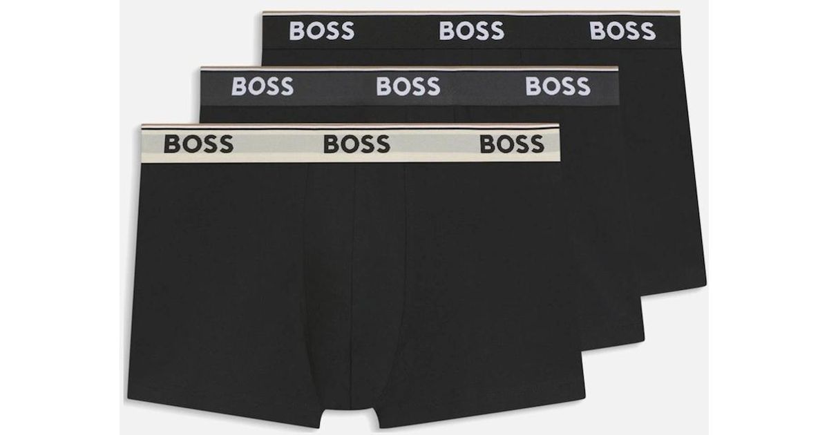 BOSS Boss 3-Pack Power Boxer Trunks, Multicolour in Black for Men | Lyst UK