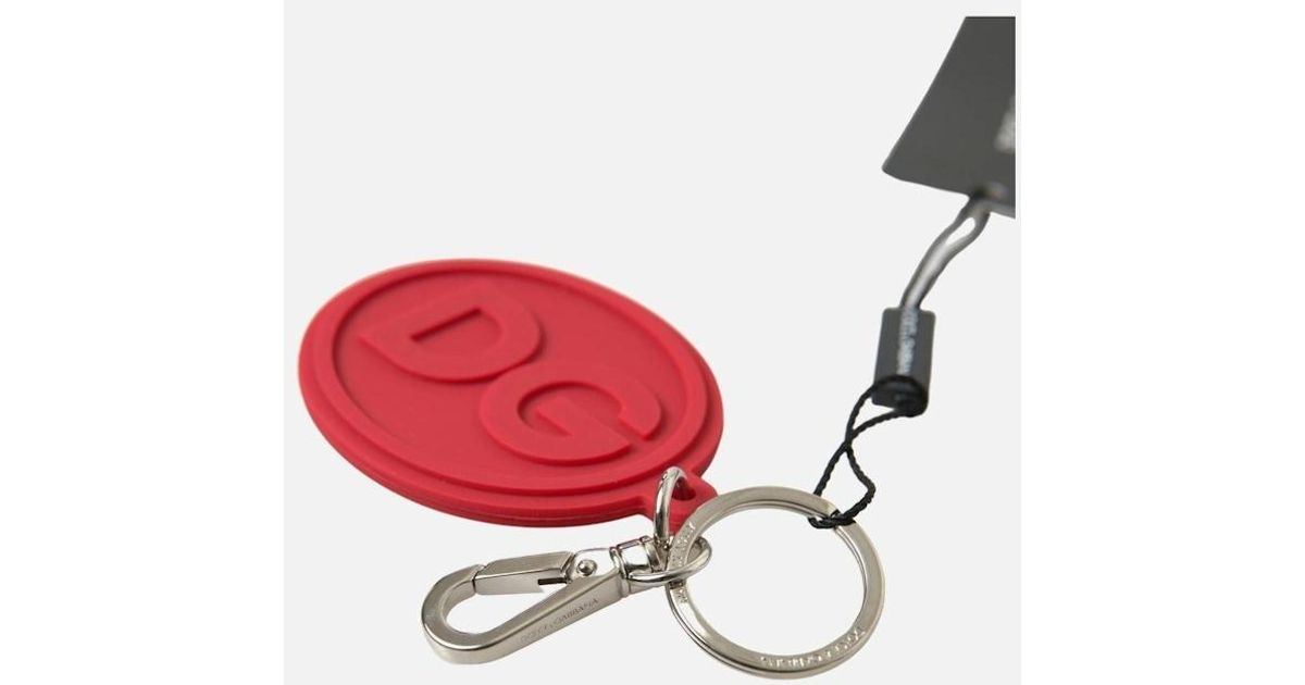 Dolce & Gabbana Silicone Dg Keychain in Red | Lyst UK