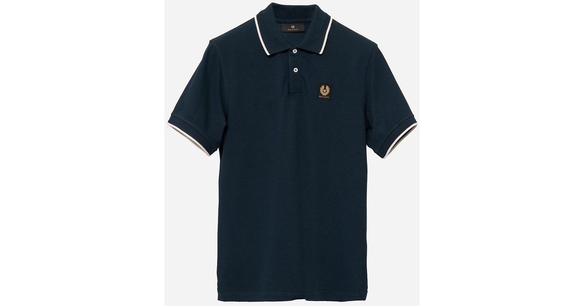 Belstaff Tipped Polo in Blue for Men | Lyst UK