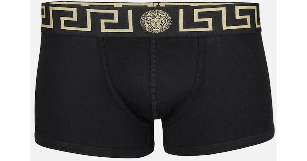 Versace Greca Border Low Rise Boxer Trunks in Black for Men | Lyst UK