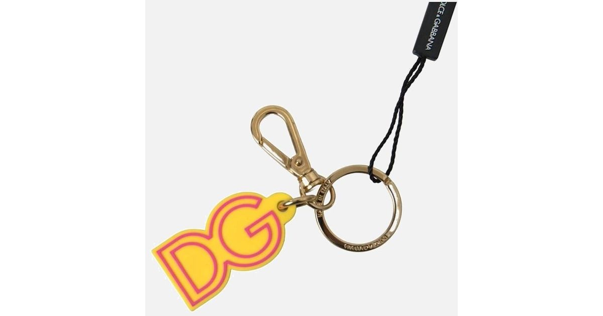 Dolce & Gabbana Dg Logo Keychain in Metallic | Lyst UK