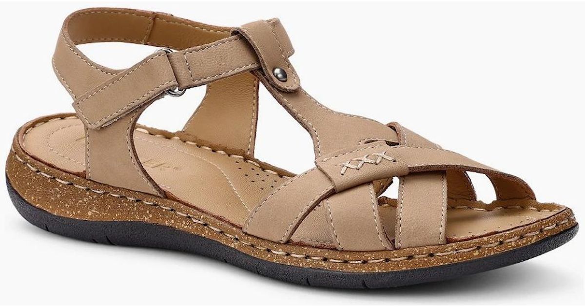 Hotter Reya Extra Wide Sandals in Grey | Lyst UK