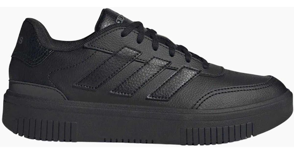 adidas Ladies Courtblock Platform Trainers in Black | Lyst UK